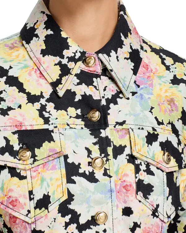 Cinq À Sept Canyon Ikat Bouquet Denim Jacket