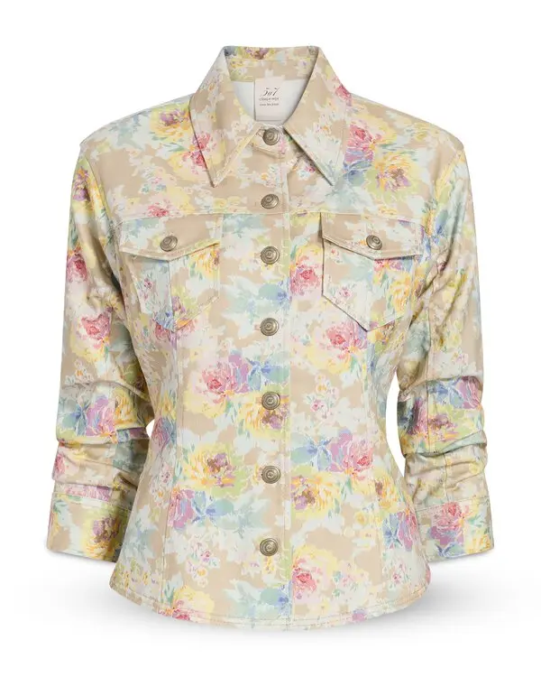 Cinq À Sept Canyon Ikat Bouquet Denim Jacket