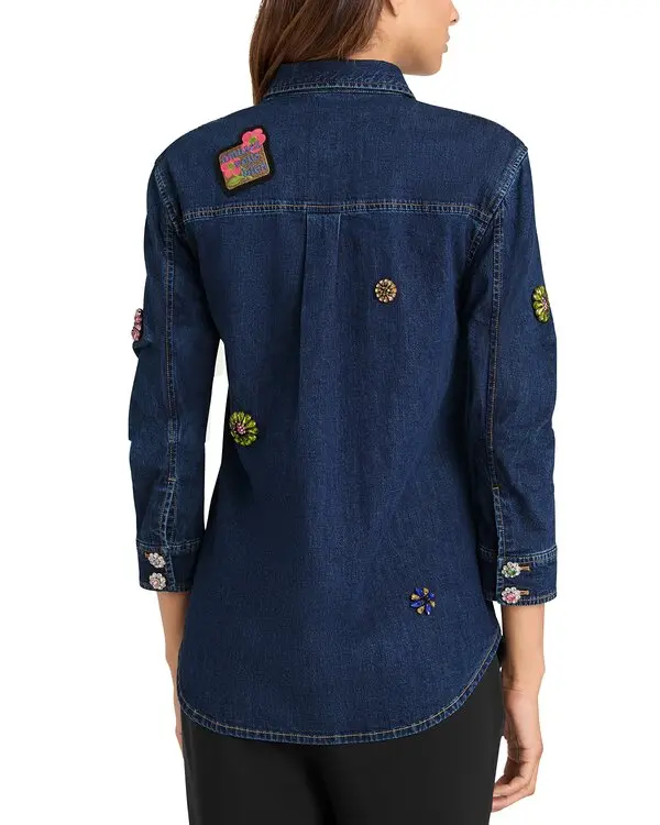 Cinq À Sept Retro Love Denim Vera Jacket - Abyss Multi