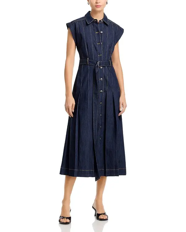 Cinq À Sept Karter Denim Shirt Dress - Indigo