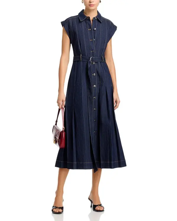Cinq À Sept Karter Denim Shirt Dress - Indigo