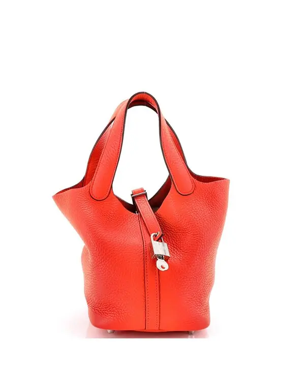 Hermès Pm Picotin Lock Bag Clemence - Orange
