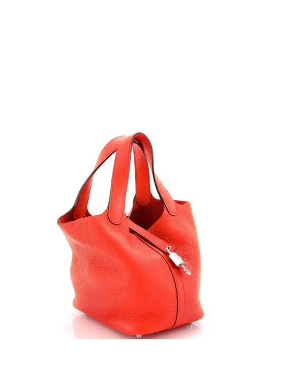 Hermès Pm Picotin Lock Bag Clemence - Orange