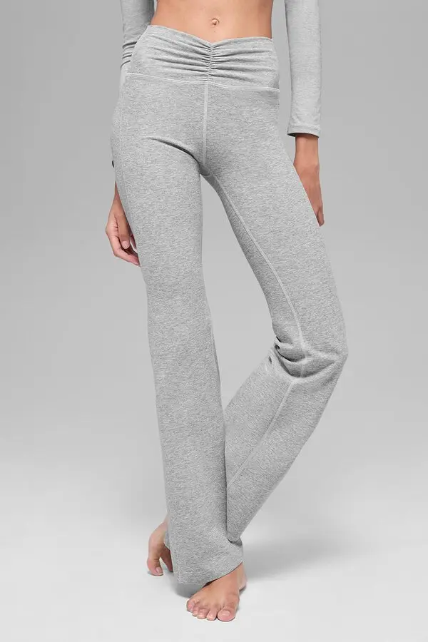 Alo Yoga Soft Intuition High-waist Bootcut Leggings - Athletic Heather Grey