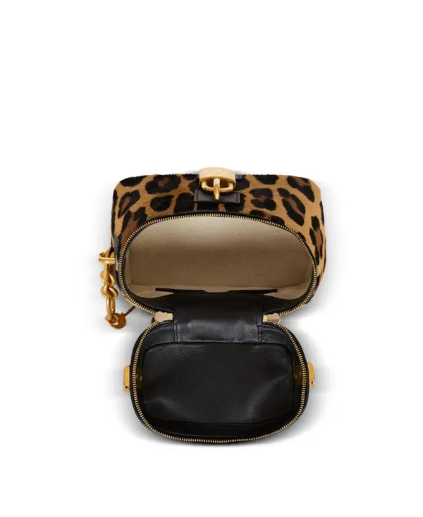 Balmain Pulse Vanity Leopard Print Leather Bag