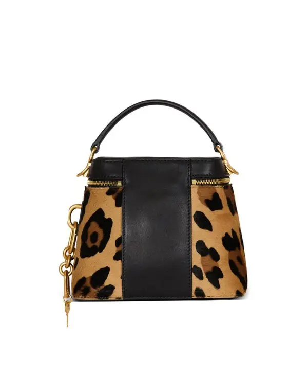 Balmain Pulse Vanity Leopard Print Leather Bag