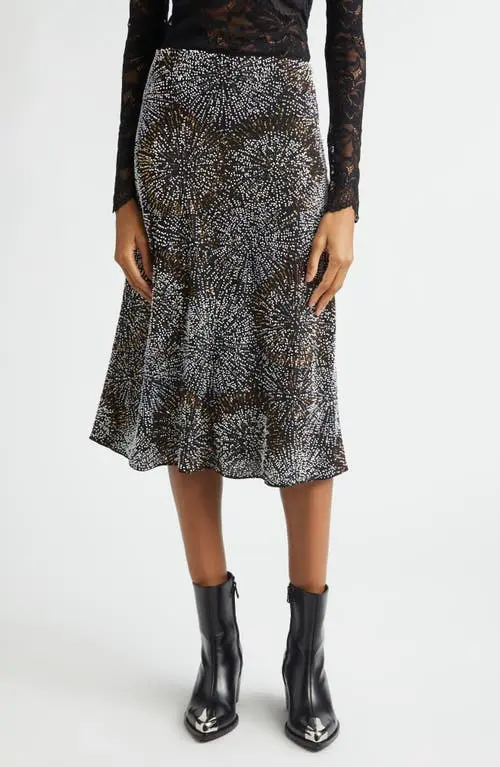 Rabanne Firework Embellished Crepe Midi Skirt