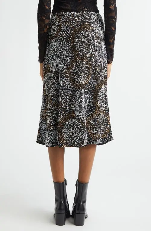 Rabanne Firework Embellished Crepe Midi Skirt