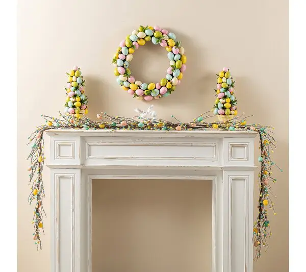 GLITZHOME 72'l Easter Egg Garland