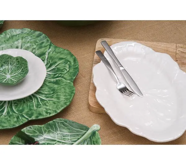 VALERIE PARR HILL Cabbage Leaf Serving Platter Valerie
