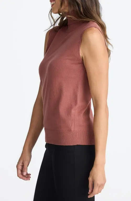 BRAVE+TRUE Skye Sleeveless Turtleneck Sweater - Pecan