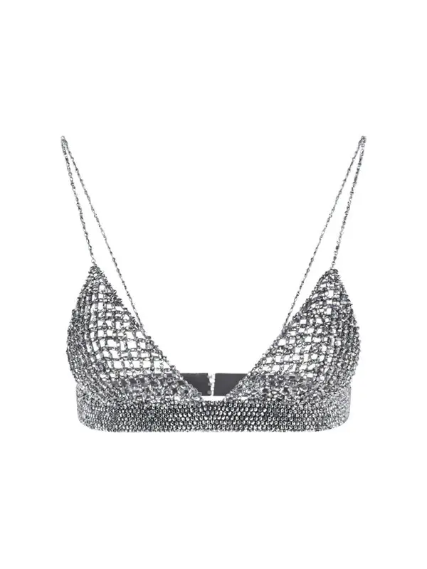 GOLDEN GOOSE Beaded Top - Silver
