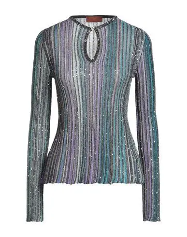 Missoni Multicolor Sequined Knit Sweater - Blue