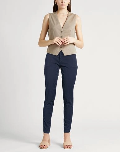 Liu Jo Cotton Gabardine Tapered Pants - Blue