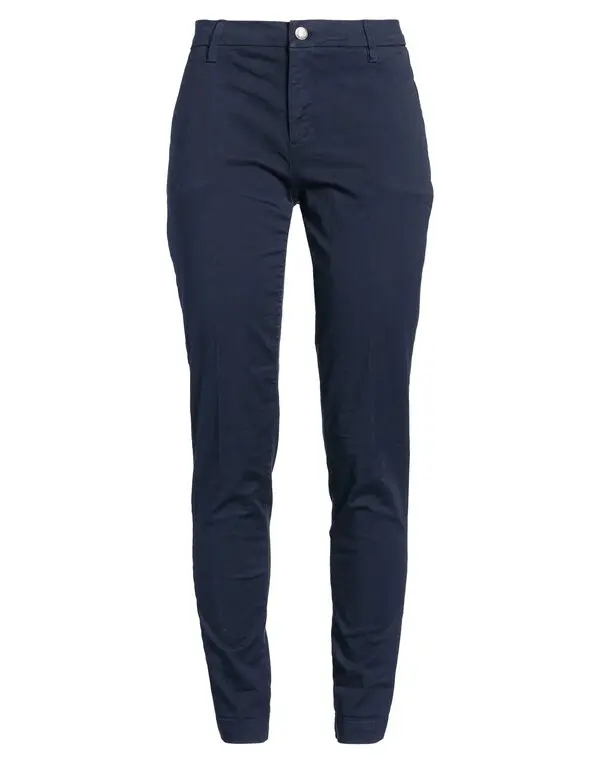 Liu Jo Cotton Gabardine Tapered Pants - Blue