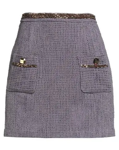 Elisabetta Franchi Mini Flared Tweed Skirt - Lilac