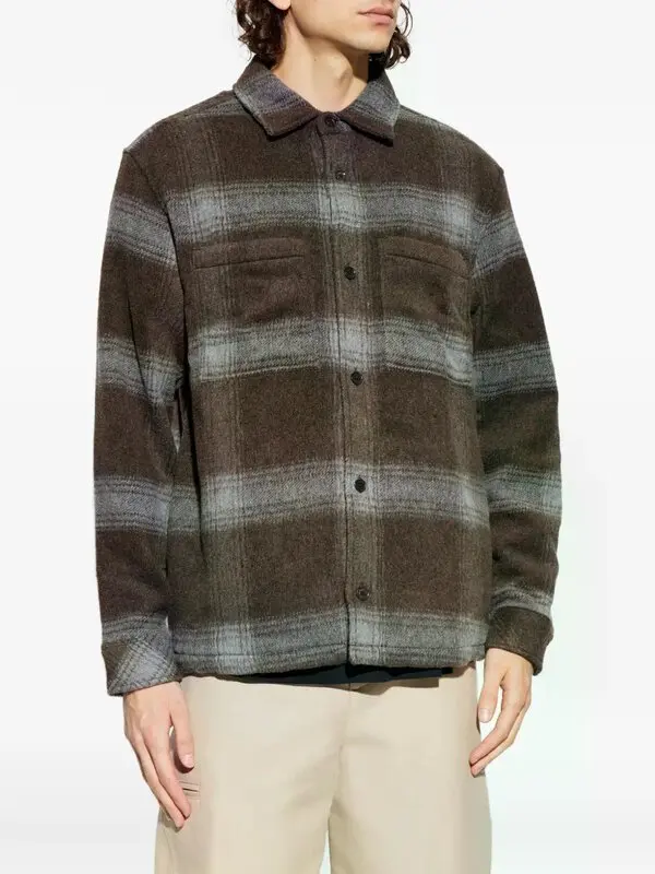 SAMSOE SAMSOE Sacastor Check-pattern Button Shirt - Brown
