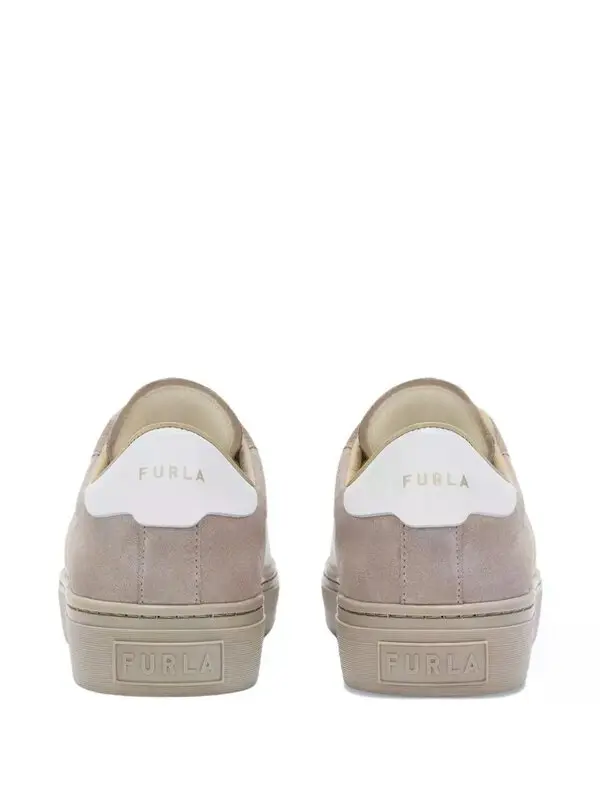 Furla Logo Detail Lace-up Sneakers - Neutrals