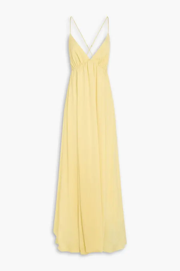 Zimmermann Washedsilk Maxi Dress - Pastel Yellow