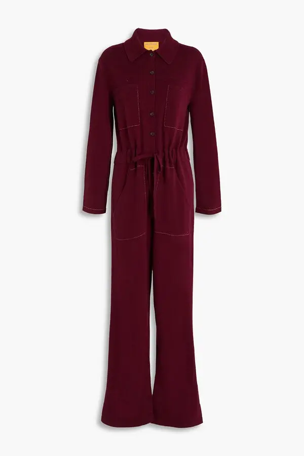 Guest In Residence Everywhere Cashmere Jumpsuit - Plum