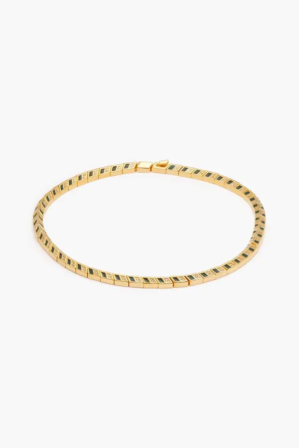 Zimmermann Enamel And Crystal Choker - Gold