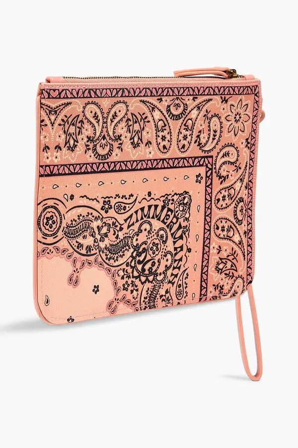 Zimmermann Paisleyprint Pebbledleather Pouch