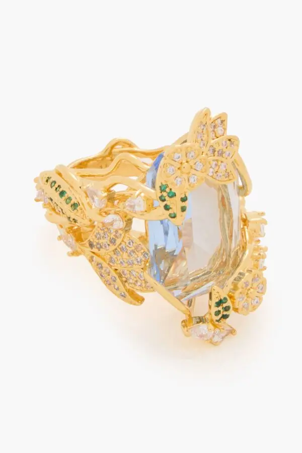 Zimmermann Stone And Crystal Ring - Gold