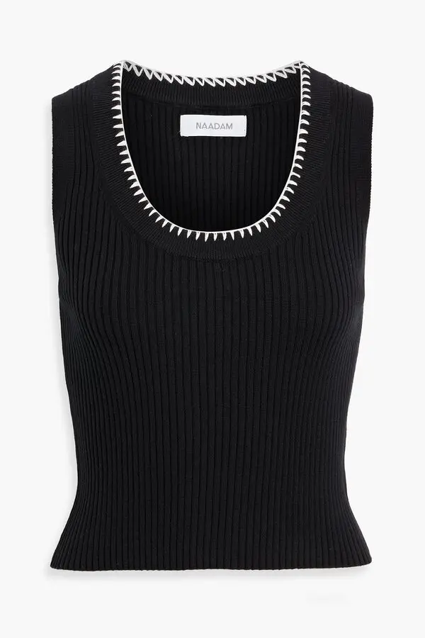 Naadam Ribbed Cotton And Cashmere-blend Top