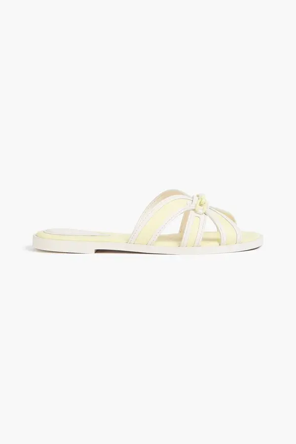 Zimmermann Embellished Leather Sandals - Pastel Yellow