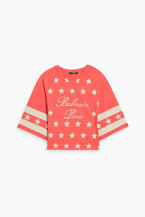 Balmain Printed Cotton-jersey T-shirt