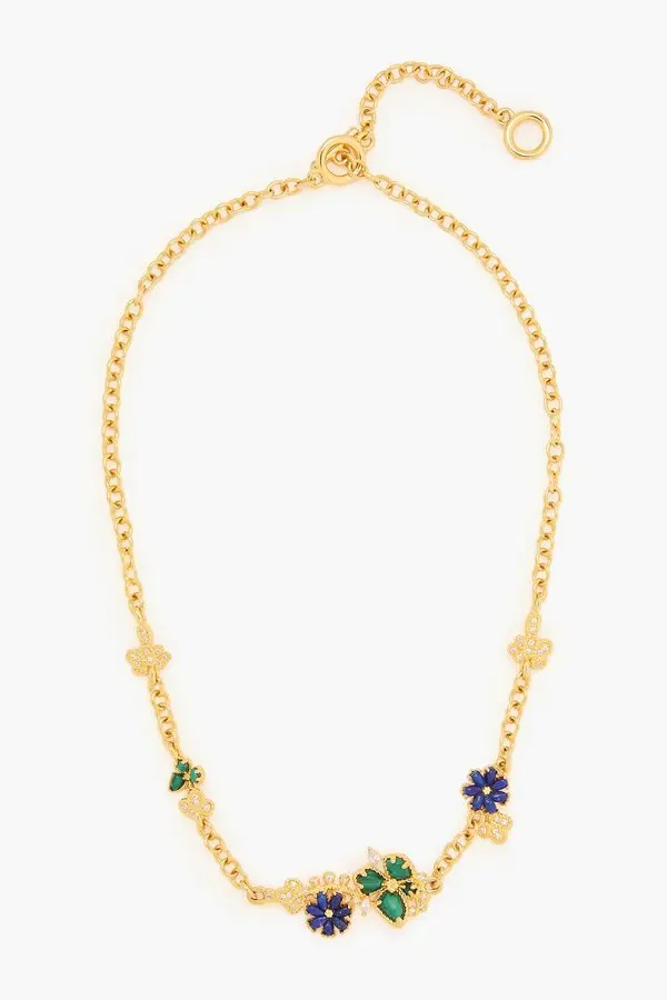 Zimmermann Tone Multistone Necklace - Gold