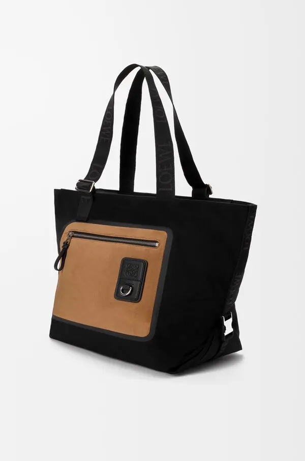 Loewe Flex Zipped Tote - Black/dark Gold