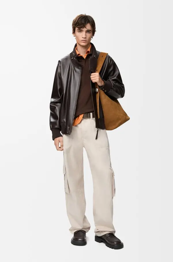 Loewe Cotton Cargo Trousers - Light Beige