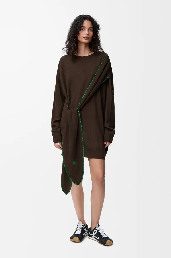 Loewe Scarf Dress In Wool