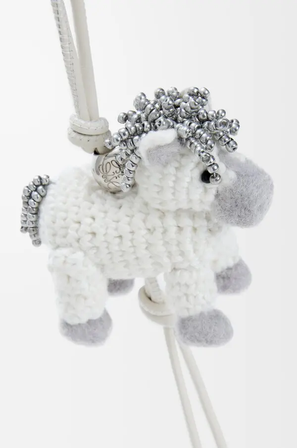 Loewe Horse Charm - Soft White/light Ghost