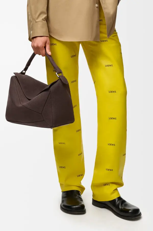 Loewe Large Puzzle Bag - Dark Chestnut