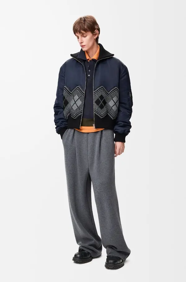 Loewe Nylon And Wool Blend Bomber Jacket