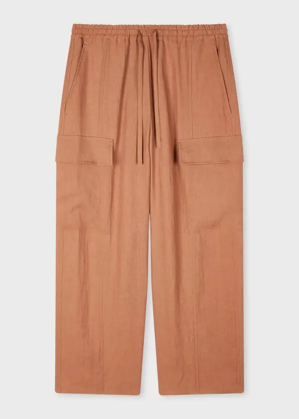 Paul Smith Linen Tapered Cargo Trousers