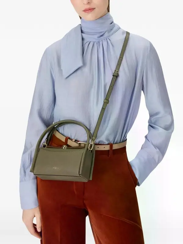 Furla Mini Nicole Grained Tote Bag - Green