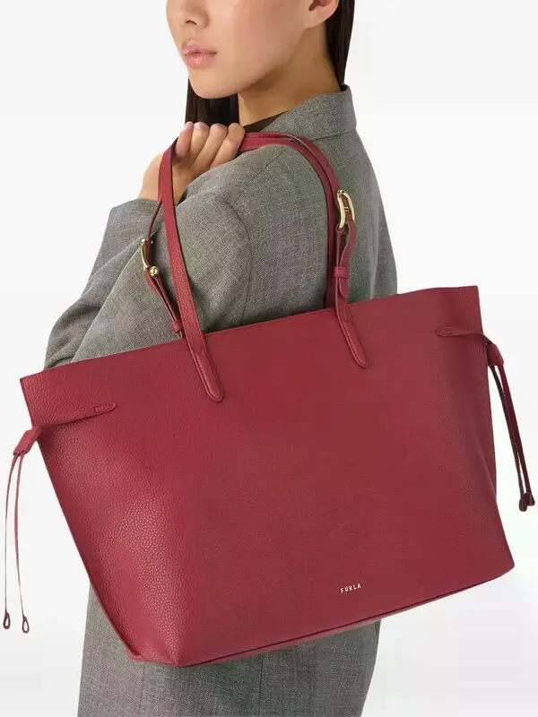 Furla Ava Leather Tote Bag - Red