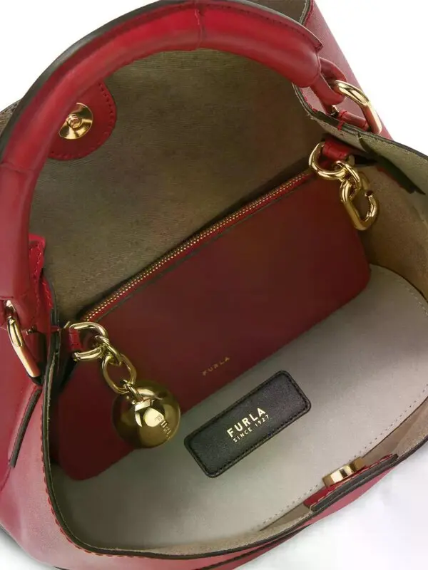 Furla Sfera-embellished Bucket Bag - Red
