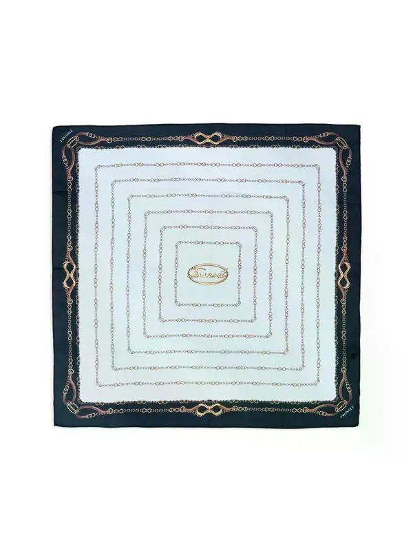 TWINSET Chain-print Scarf - Blue