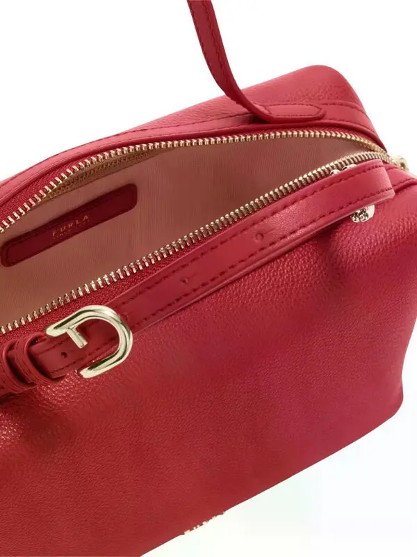 Furla Grained Leather Tote Bag - Red