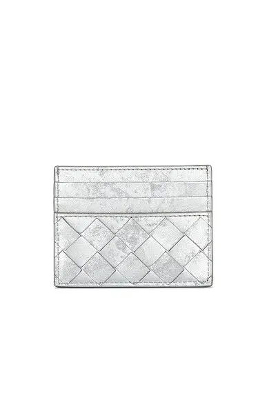 Bottega Veneta Credit Card Case - Silver