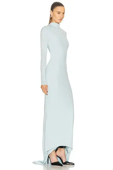 TOM FORD Long Sleeve Open Back Dress - Frost