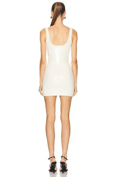 FLEUR DU MAL Knit Bodycon Mini Corset Dress