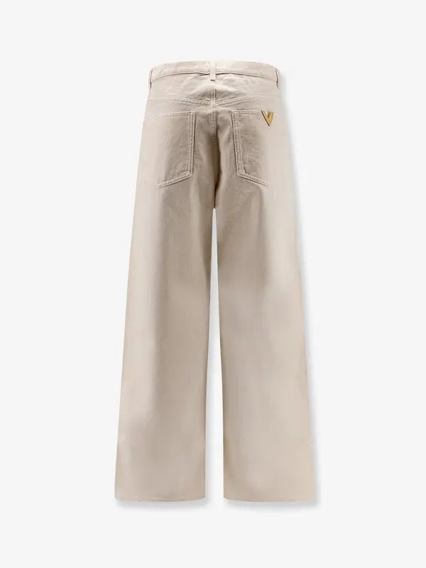 Valentino Garavani Five-pocket Cotton Trousers - Beige