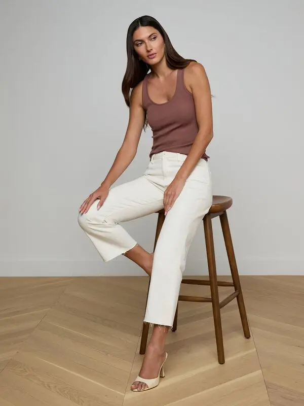 L'Agence Adira Scoopneck Tank Top - Light Mink