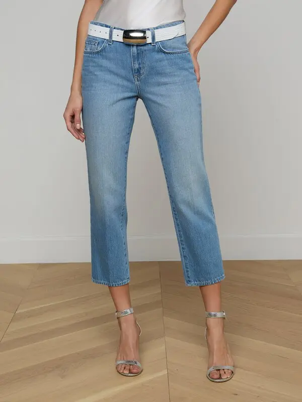 L'Agence Thalina Cropped Stovepipe Jean