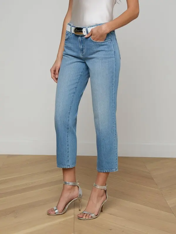 L'Agence Thalina Cropped Stovepipe Jean